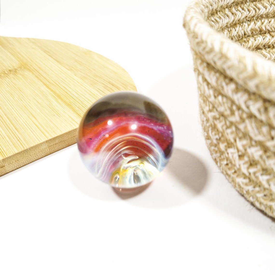 Silver Fumed Art Glass Galaxy Marble Astronomy Gift for Him - Etsy UK