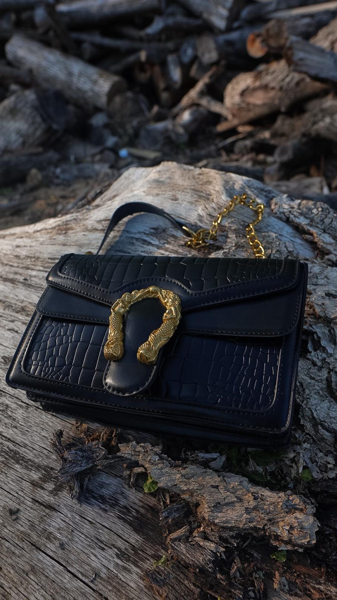 Women Leather Handbag, Leather Crossbody Bag, Croc Embossed Shoulder ...