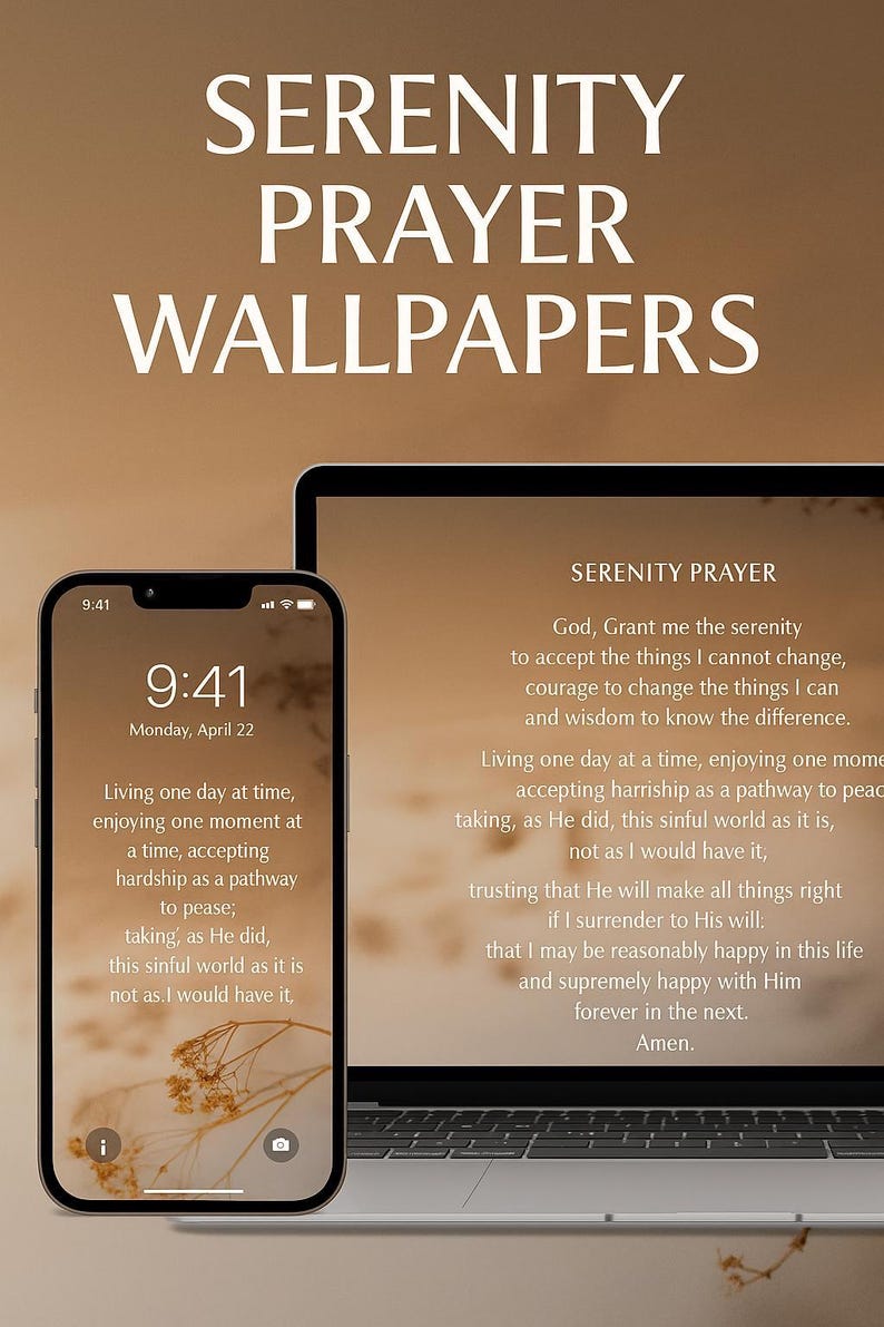 Serenity Prayer Wallpapers | Christian Aesthetic Lock Screens | Phone ...