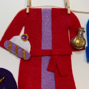 The Nativity Christmas Miniature Felt Clothesline Banner Garland ...