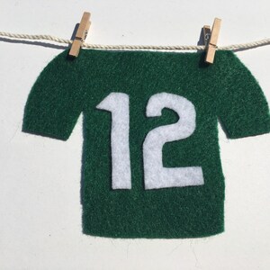 Miniature Felt Football Player's Clothesline Football Banner Garland ...