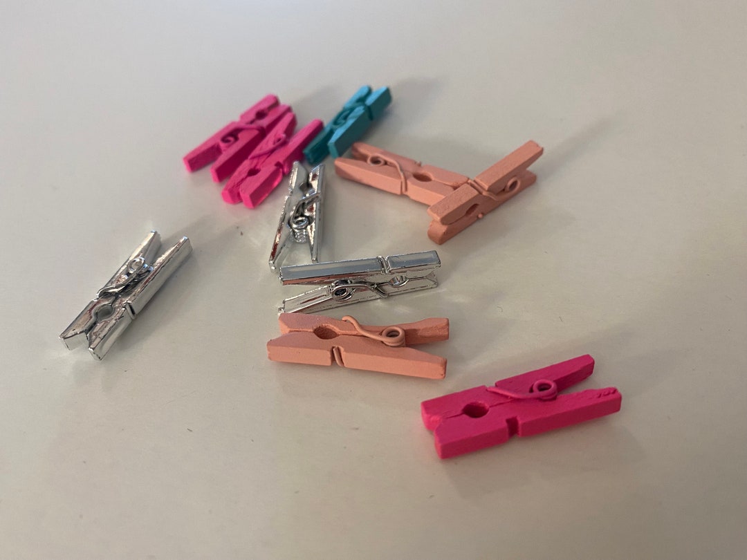 Miniature Colored Clothespins- Set of 15 - Etsy