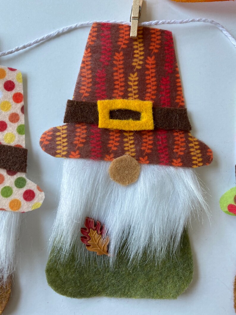 Set of 3 Fall Gnome Banners for September October November, Felt Autumn ...