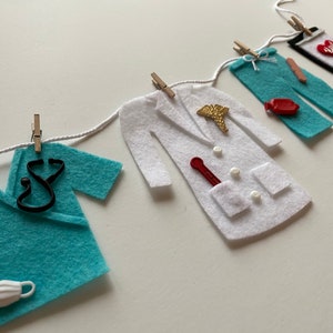 Doctor’s Laundry Clothesline, Nurse Banner, Scrubs Garland, Lab Coat ...
