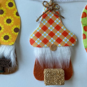Set of 3 Fall Gnome Banners for September October November, Felt Autumn ...