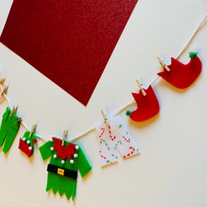 Elf Laundry Clothesline Christmas Decoration - Etsy