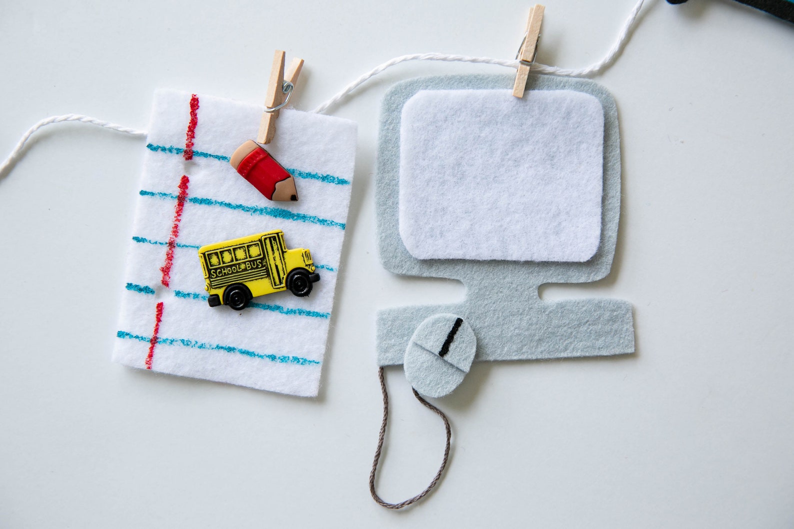 School Felt Miniature Clothesline Banner Garland Hanging Wall - Etsy