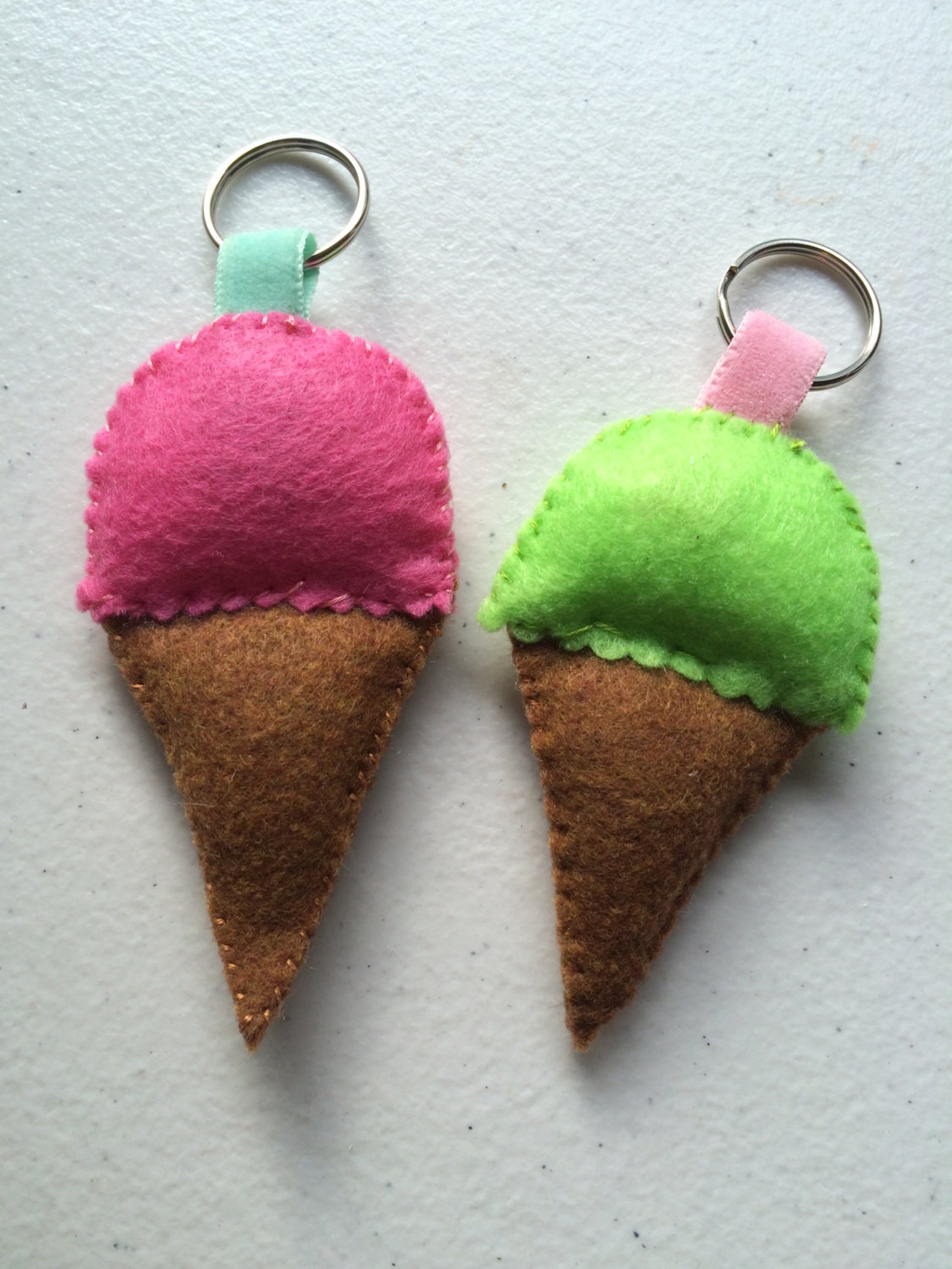 Ice Cream Felt Keychain - Etsy