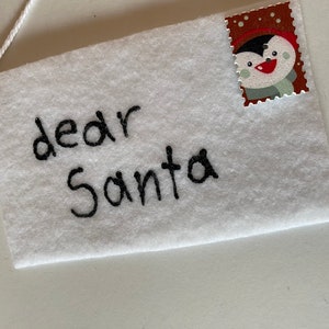 Christmas Cards Felt Banner, Letters to Santa Garland, Envelopes With ...