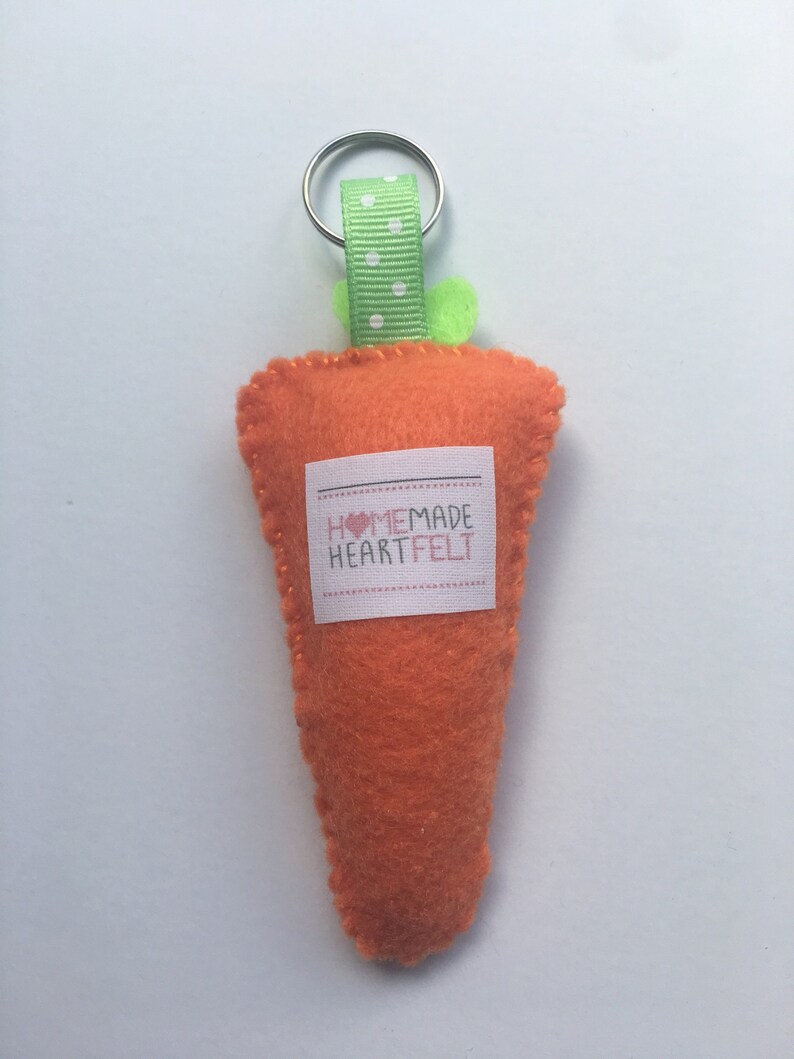 Happy Carrot Felt Stuffed Keychain | Etsy