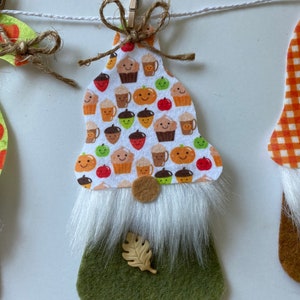 Fall Gnomes With Beards Felt Miniature Banner Garland Bunting Wall ...