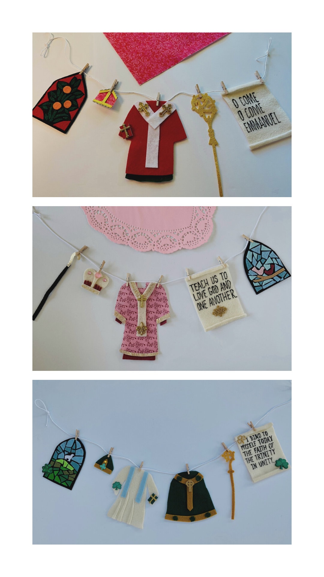 Saint Banners Bundle of Saint Nicholas, Saint Valentine, & Saint ...