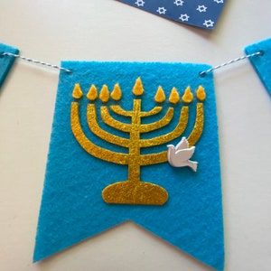 Hanukkah Felt Banner Garland Bunting Wall Hanging Decoration for ...
