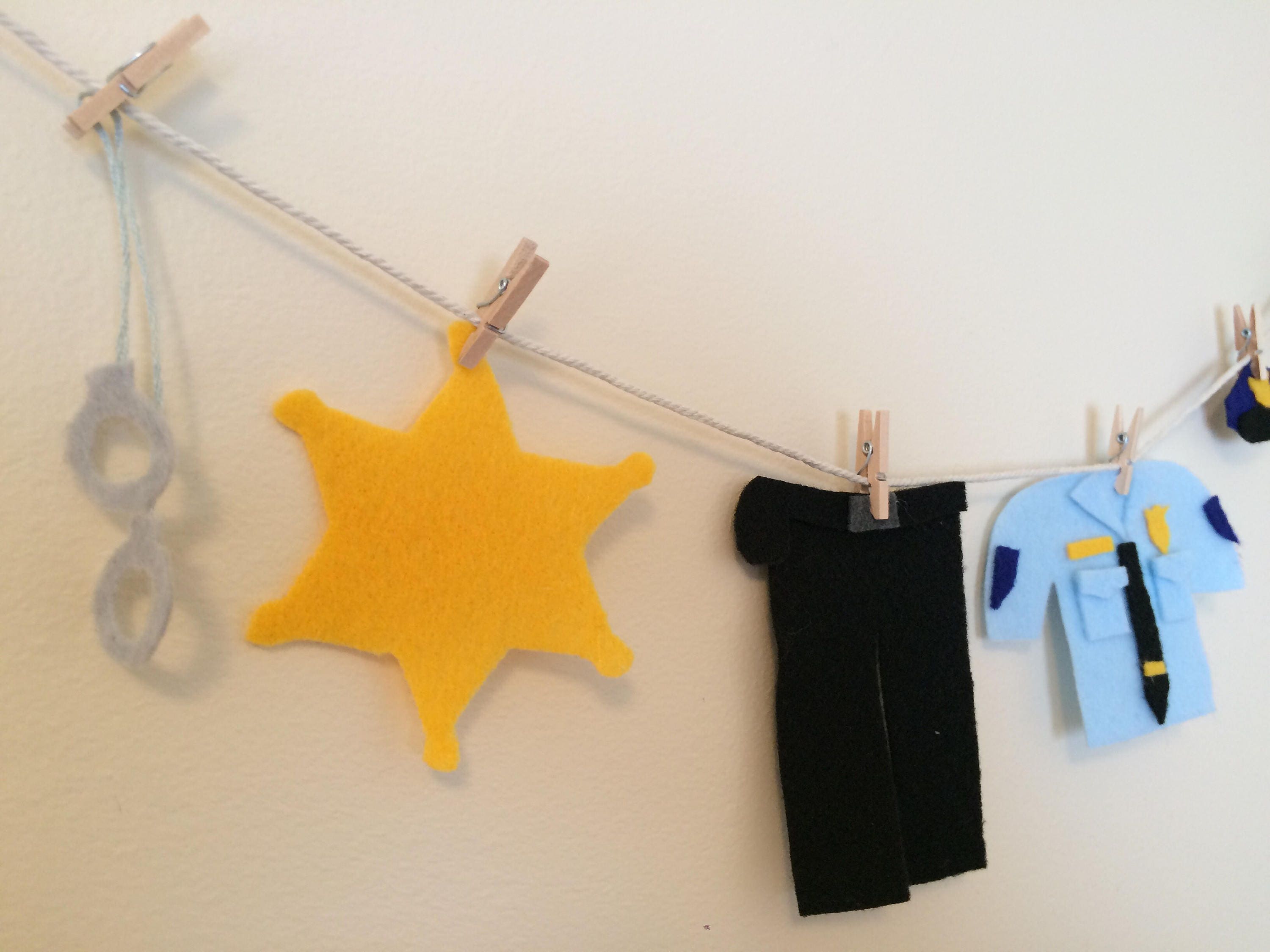 Policeman Clothesline Police Home Decor | Etsy