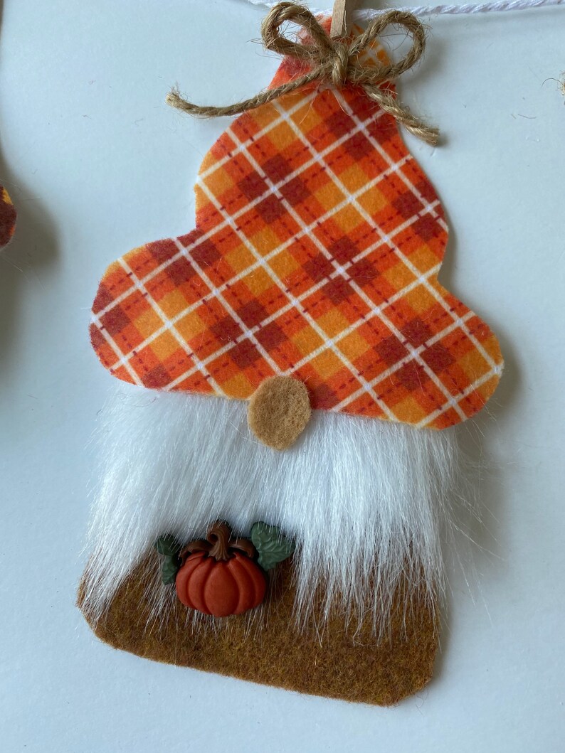 Fall Gnomes With Beards Felt Miniature Banner Garland Bunting - Etsy