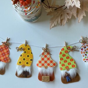 Fall Gnomes With Beards Felt Miniature Banner Garland Bunting Wall ...