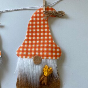 Fall Gnomes With Beards Felt Miniature Banner Garland Bunting Wall ...