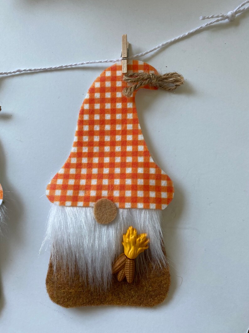 Fall Gnomes With Beards Felt Miniature Banner Garland Bunting - Etsy