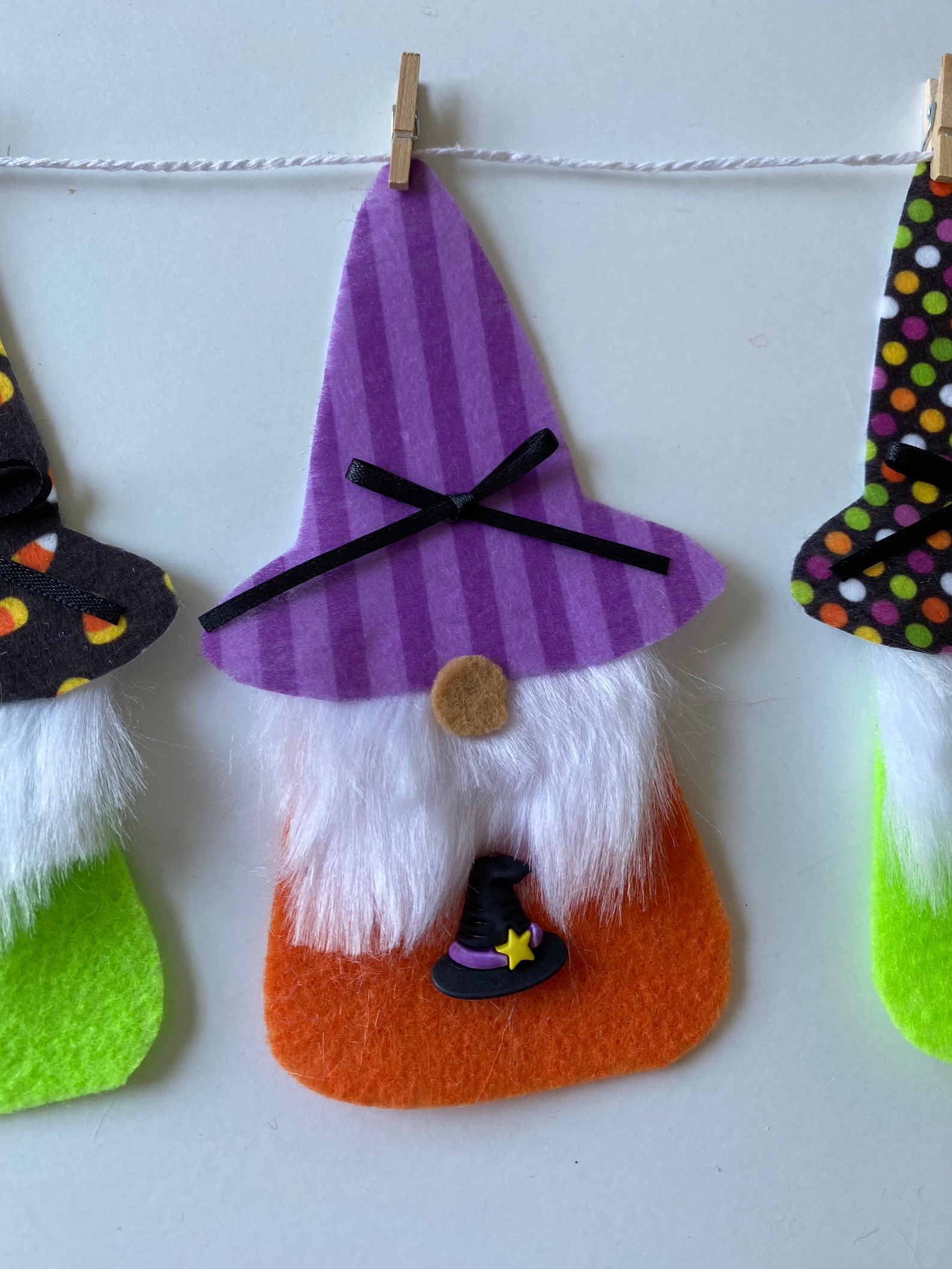 Set of 3 Fall Gnome Banners for September October November, Felt Autumn ...