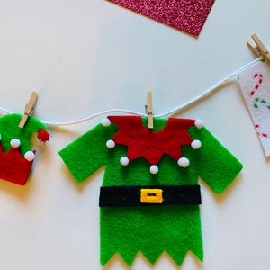 Elf Laundry Clothesline Christmas Decoration - Etsy