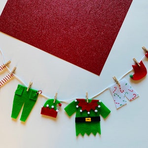 Elf Laundry Clothesline Christmas Decoration - Etsy