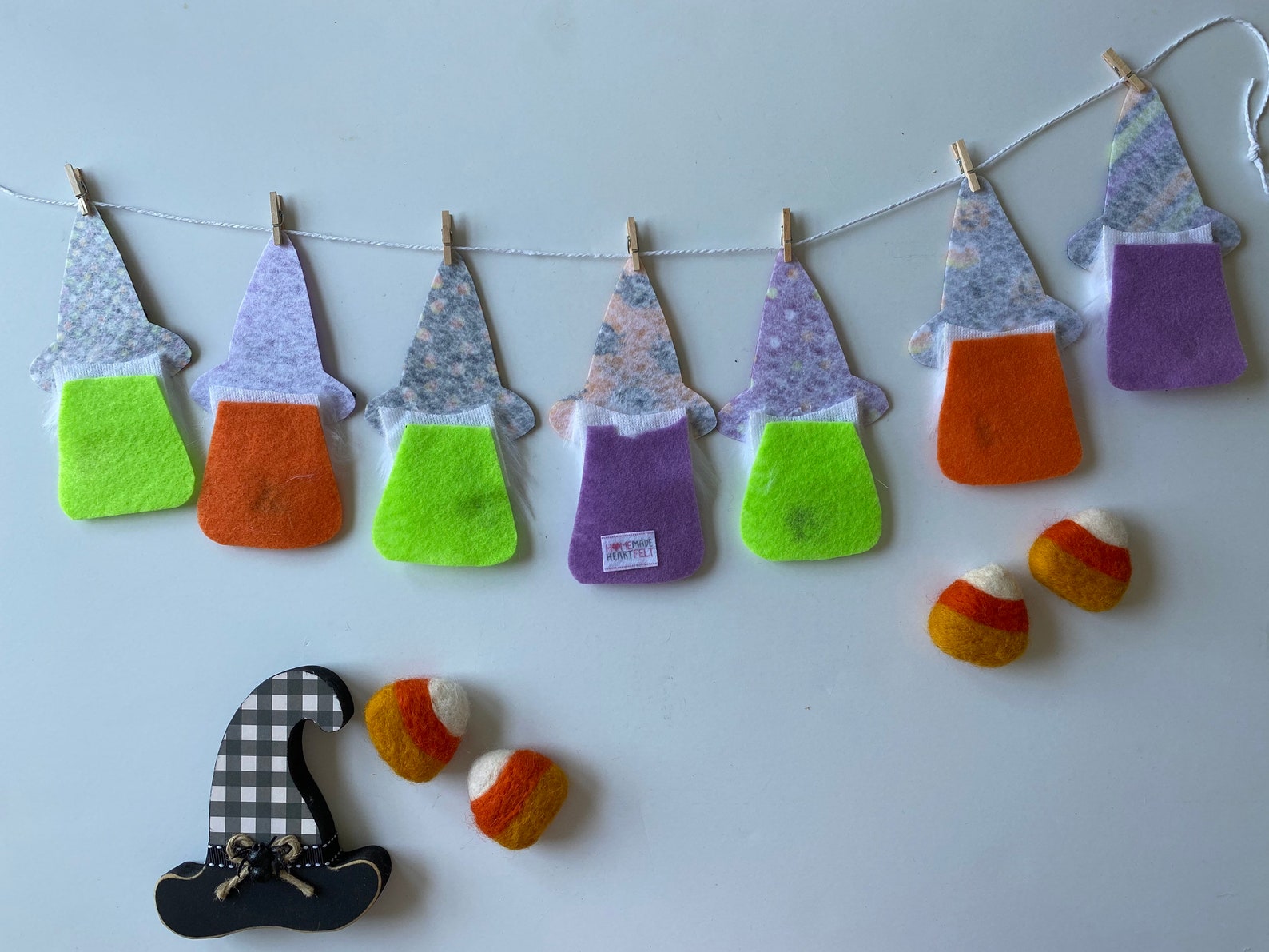 Set of 3 Fall Gnome Banners for September October November, Felt Autumn ...
