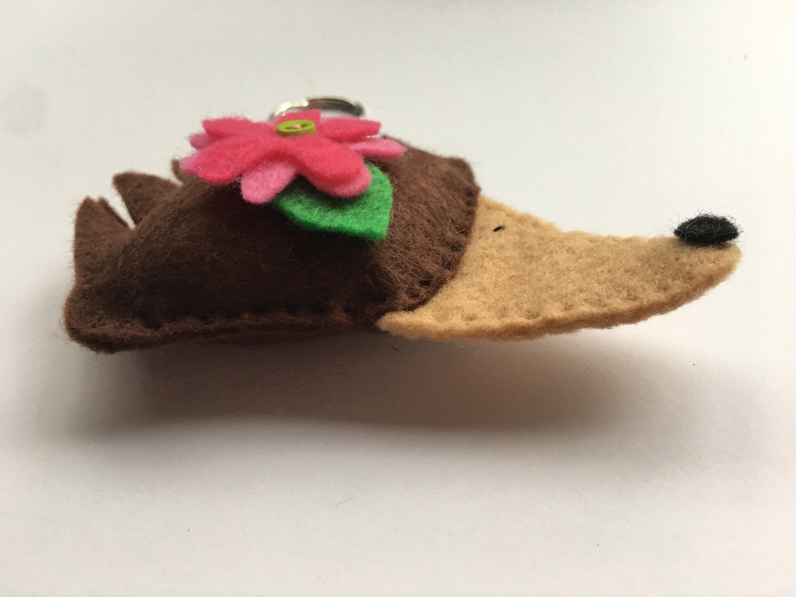 Hedgehog Felt Keychain Woodland Stuffed Animal Keychain for - Etsy
