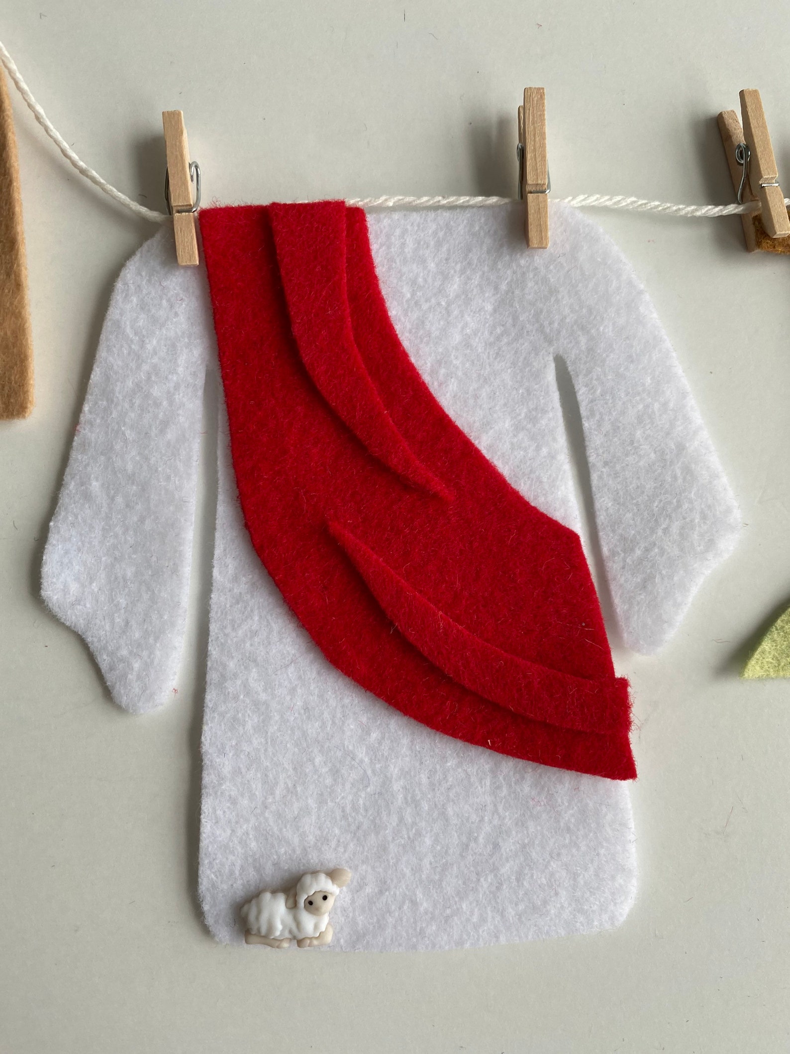 The Easter Story Nativity Clothesline Banner Miniature Felt Garland ...