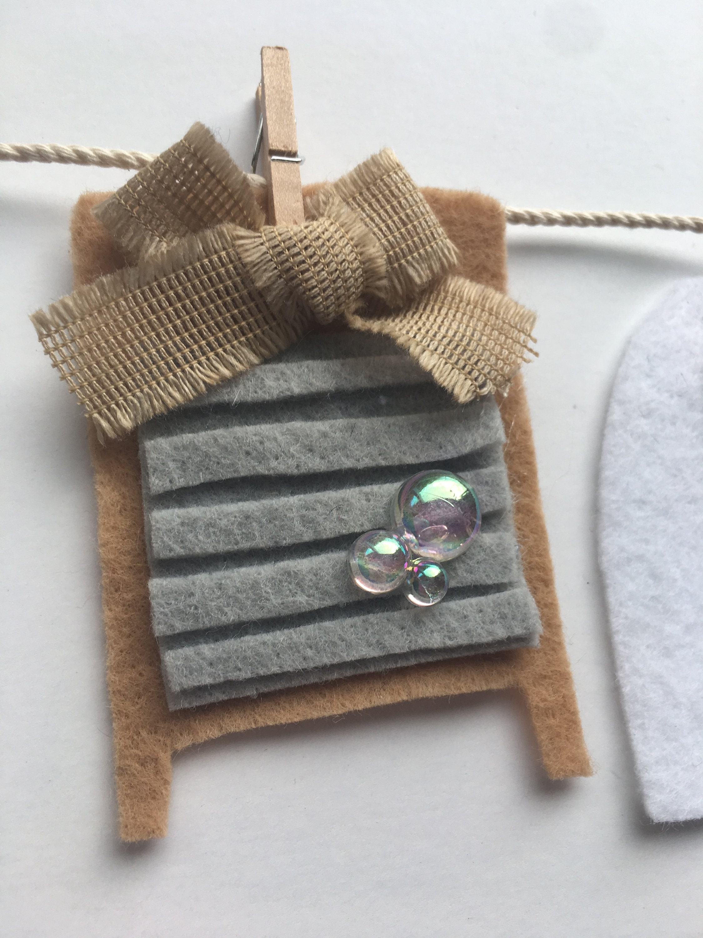 Laundry Line Miniature Felt Clothesline Banner Bunting Garland | Etsy