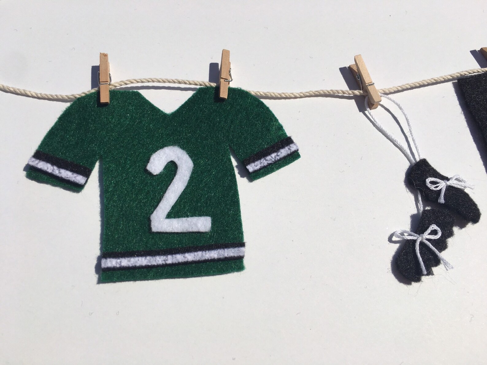 Miniature Felt Soccer Clothesline Soccer Uniform Banner Bunting Garland ...