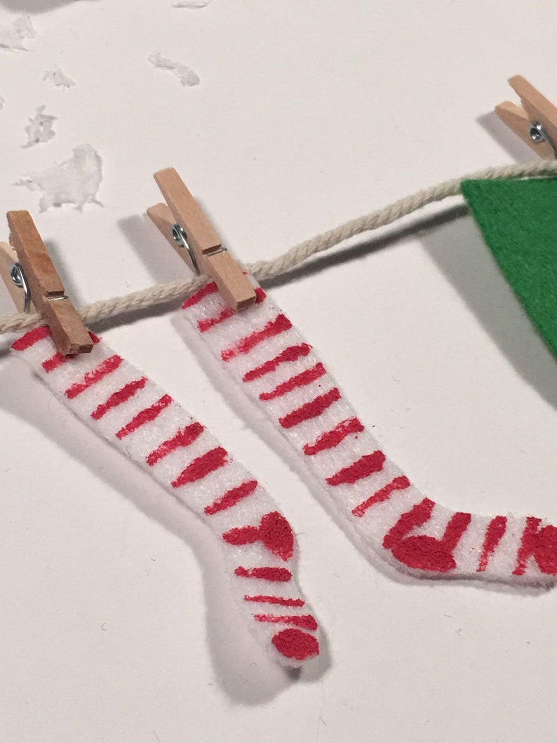 Elf Laundry Clothesline Christmas Decoration - Etsy