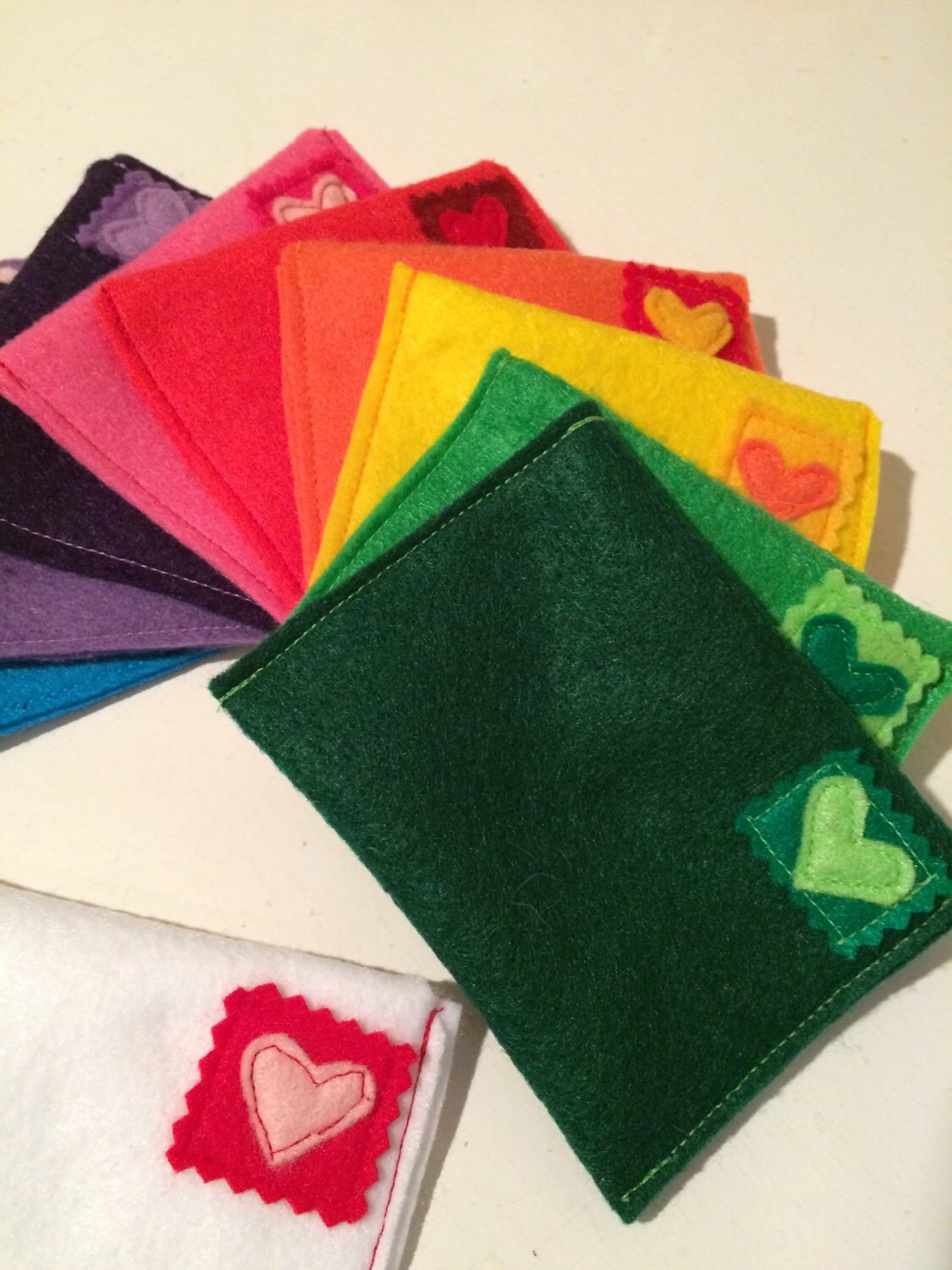 Rainbow Felt Envelopes - Etsy