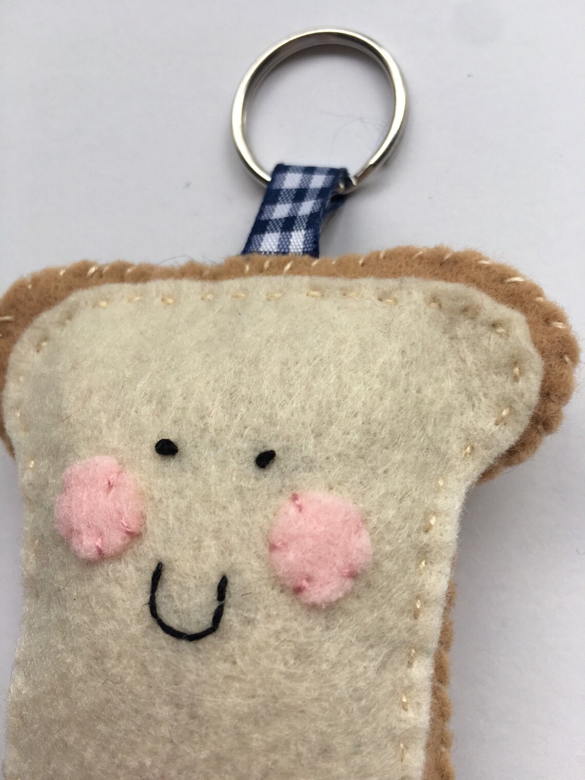 Happy Slice of Bread/toast Keychain | Etsy