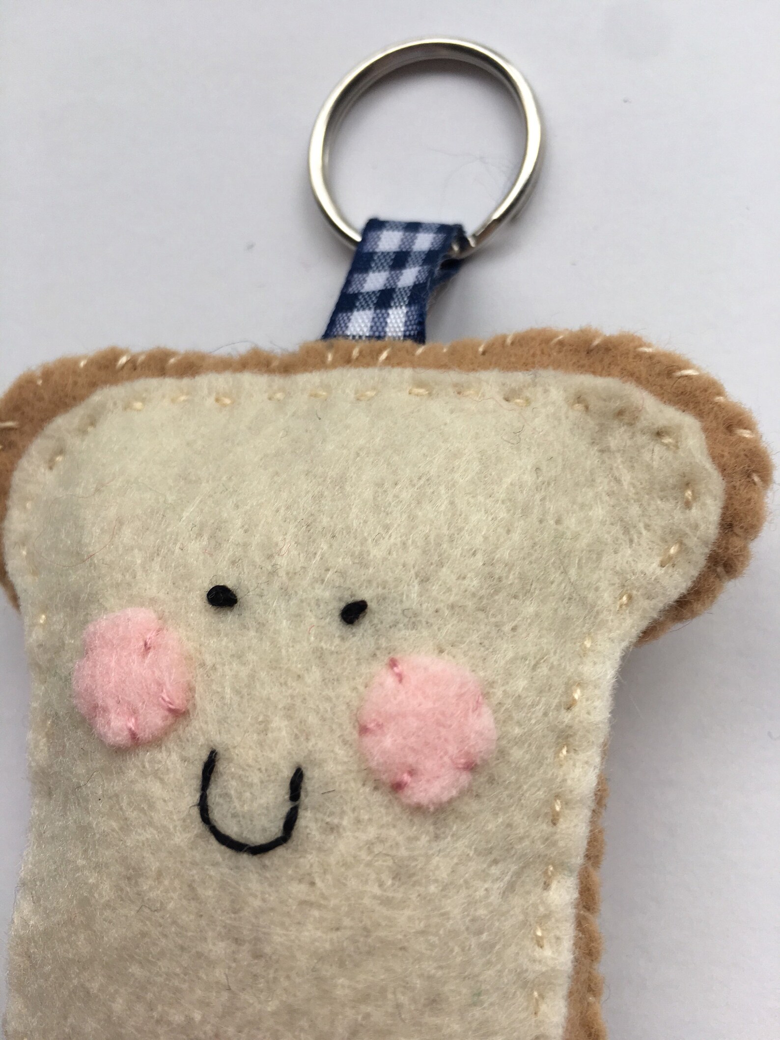 Happy Slice of Bread/toast Keychain | Etsy