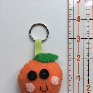 Happy Orange Felt Keychain Kawaii Keychains Backpack Accessory | Etsy