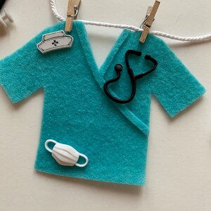 Doctor’s Laundry Clothesline, Nurse Banner, Scrubs Garland, Lab Coat ...