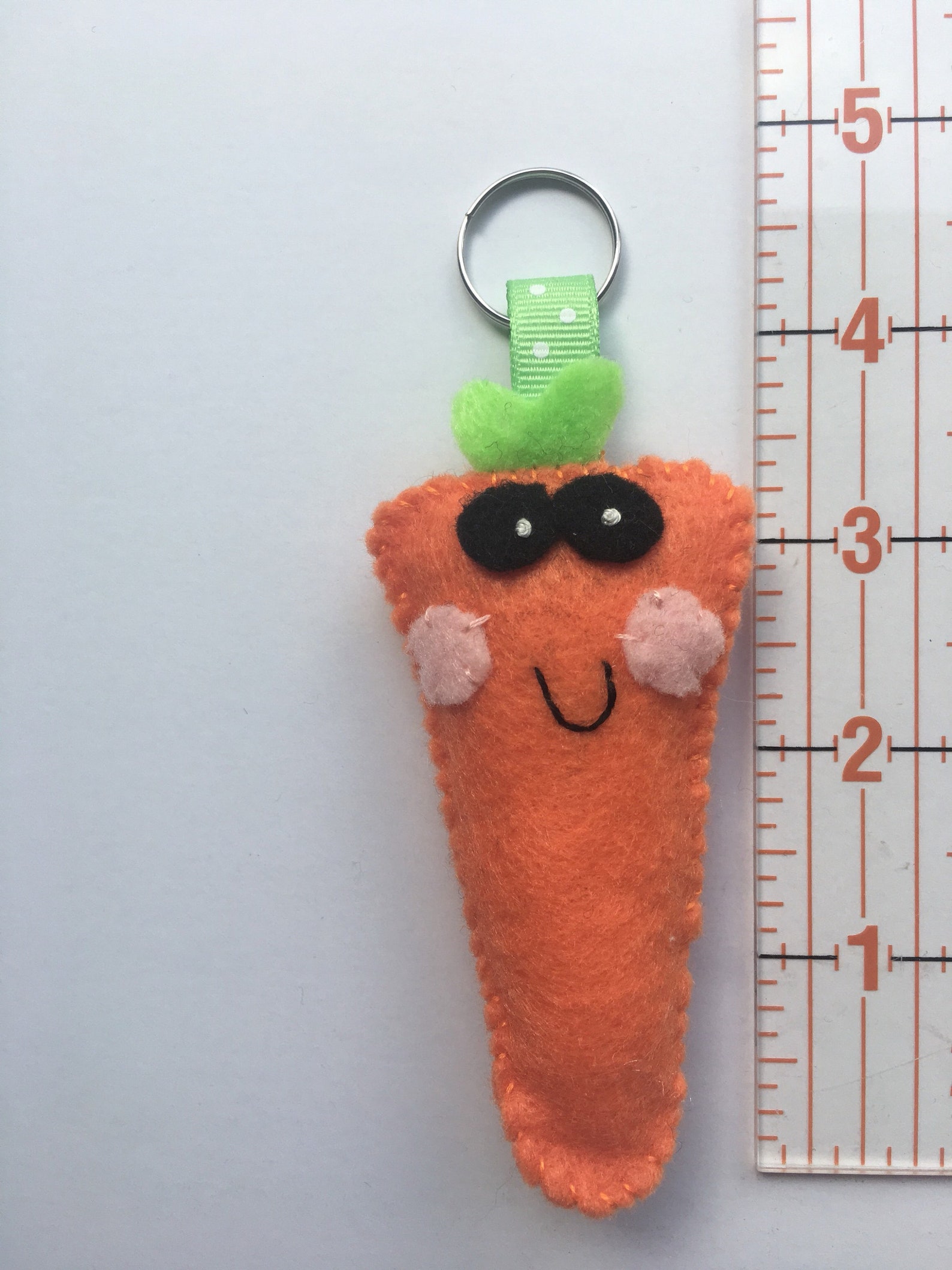 Happy Carrot Felt Stuffed Keychain | Etsy