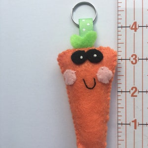 Happy Carrot Felt Stuffed Keychain | Etsy