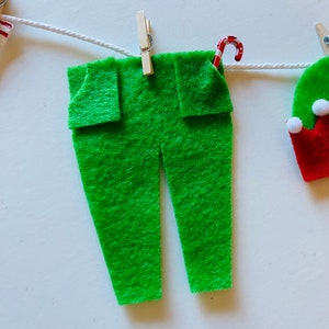 Elf Laundry Clothesline Christmas Decoration - Etsy