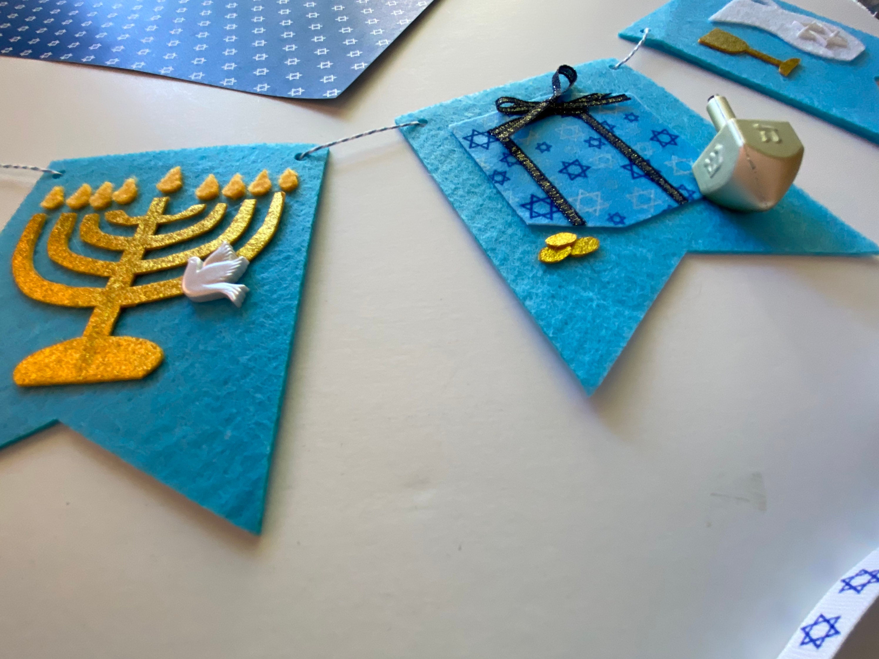 Hanukkah Felt Banner Garland Bunting Wall Hanging Decoration for ...
