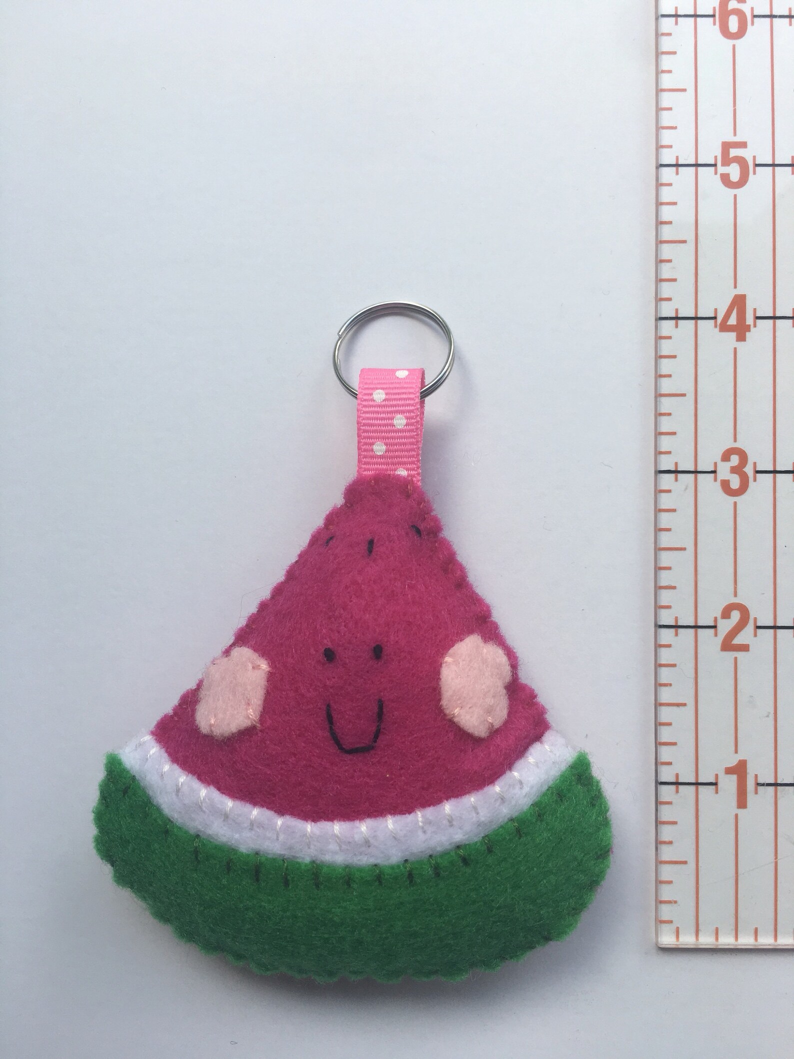 Felt Fruit Keychain: the Happy Watermelon - Etsy