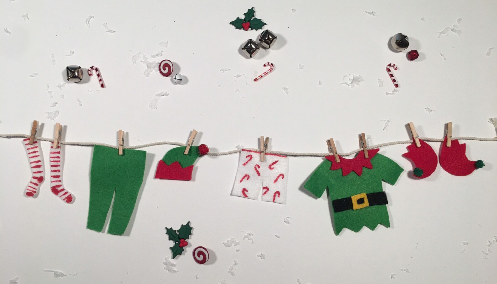 Elf Laundry Clothesline Christmas Decoration - Etsy