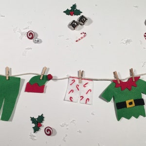 Elf Laundry Clothesline Christmas Decoration - Etsy