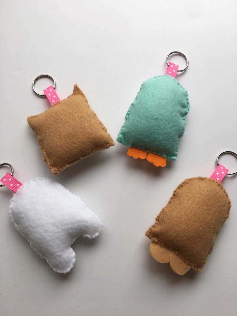 Felt Valentines Day Keychains Sloth Keychain Penguin - Etsy