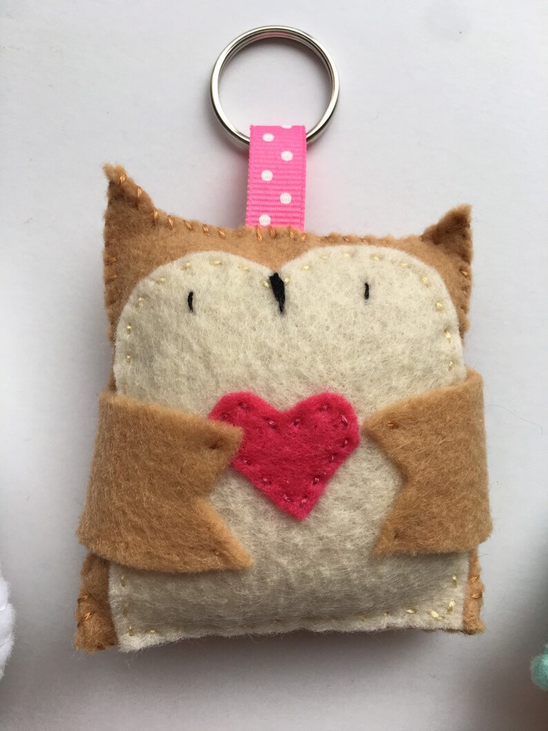 Felt Valentines Day Keychains Sloth Keychain Penguin - Etsy