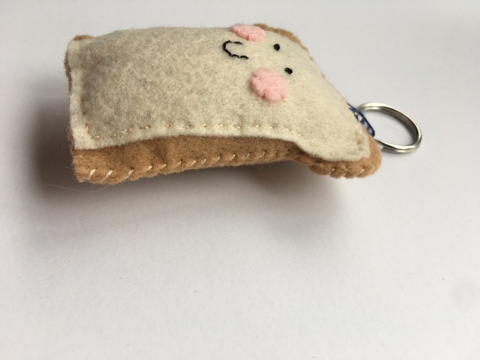 Happy Slice of Bread/toast Keychain | Etsy
