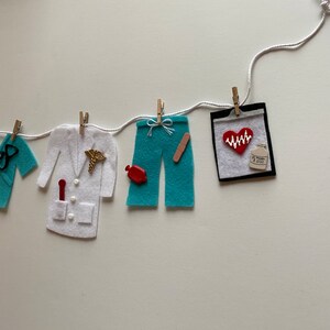 Doctor’s Laundry Clothesline, Nurse Banner, Scrubs Garland, Lab Coat ...