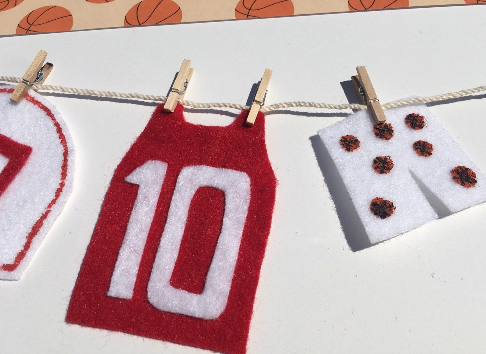 Miniature Felt Basketball Player's Clothesline Banner | Etsy