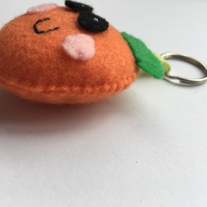 Happy Orange Felt Keychain Kawaii Keychains Backpack Accessory | Etsy