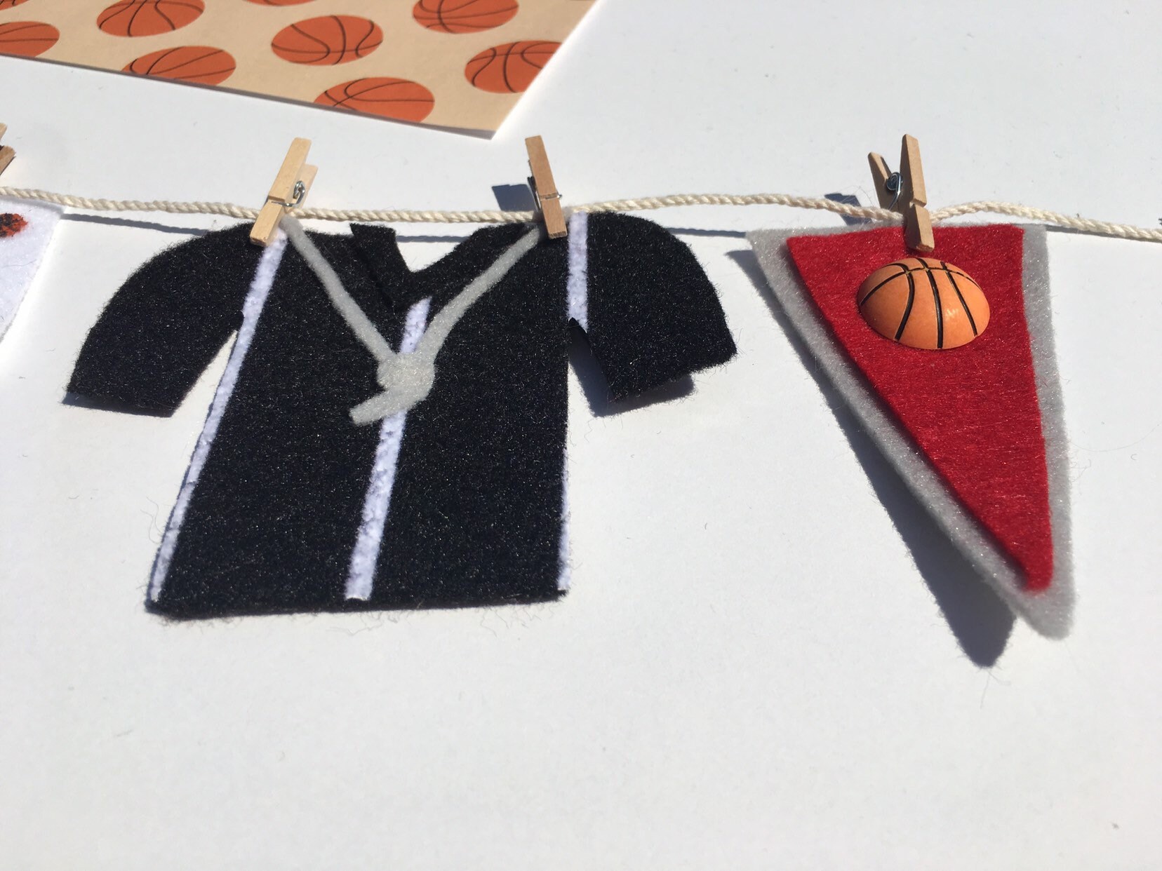 Miniature Felt Basketball Player's Clothesline Banner | Etsy